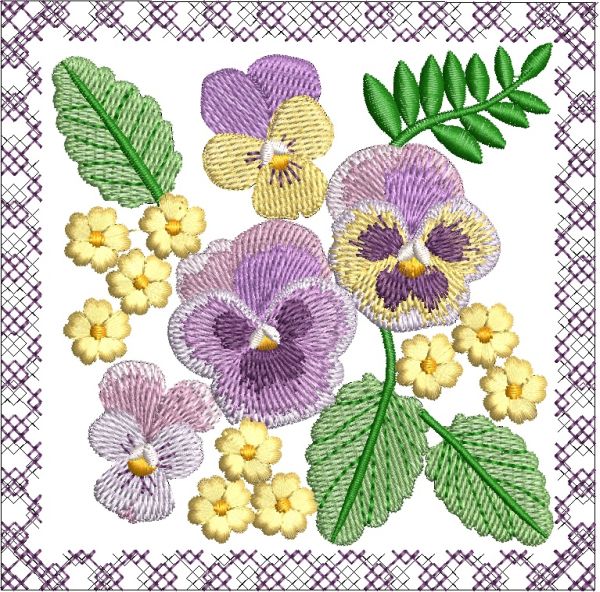 Pretty Pansies Sets 1 and 2 Small | OregonPatchWorks