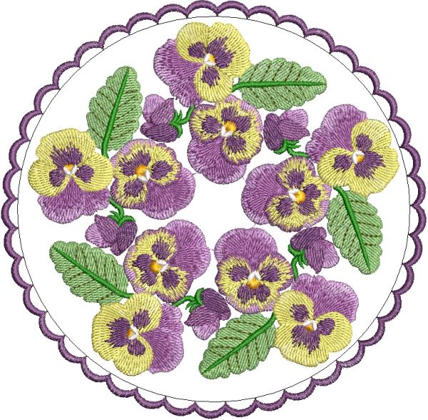 Pretty Pansies Set 1 Extra Large | OregonPatchWorks