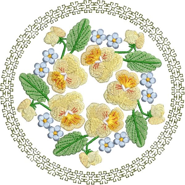 Pretty Pansies Set 1 Extra Large | OregonPatchWorks