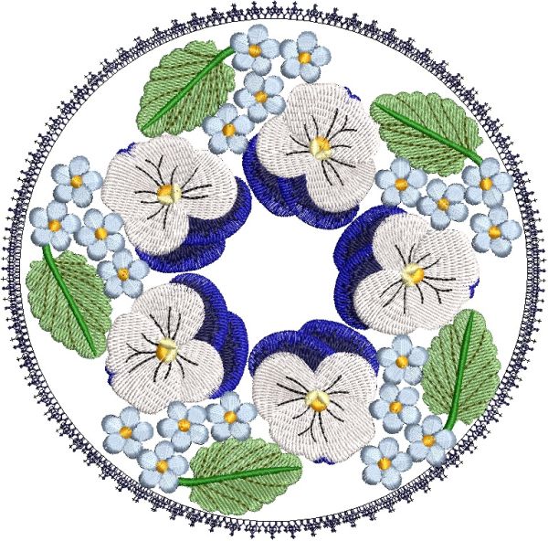 Pretty Pansies Set 1 Extra Large | OregonPatchWorks