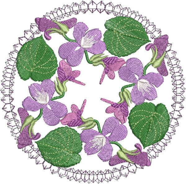 Lovely Violets Set 2 Large