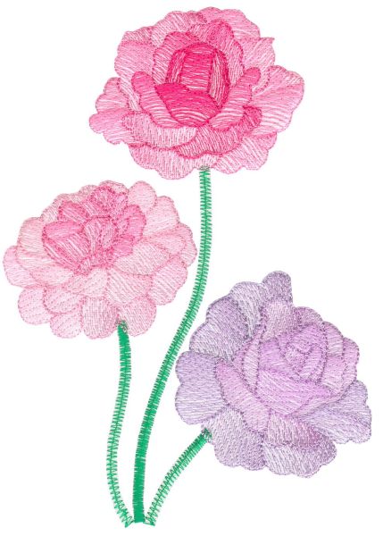 Lite Roses Set 4 Large | OregonPatchWorks