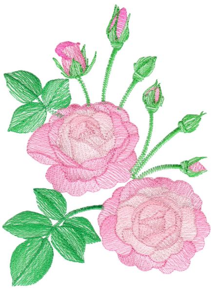 Lite Roses Set 4 Large | OregonPatchWorks