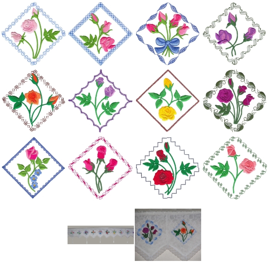 Rose Decor Diamonds Small | OregonPatchWorks