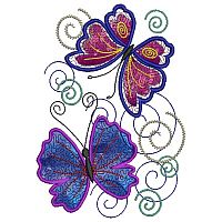 Butterfly Stipple Applique
