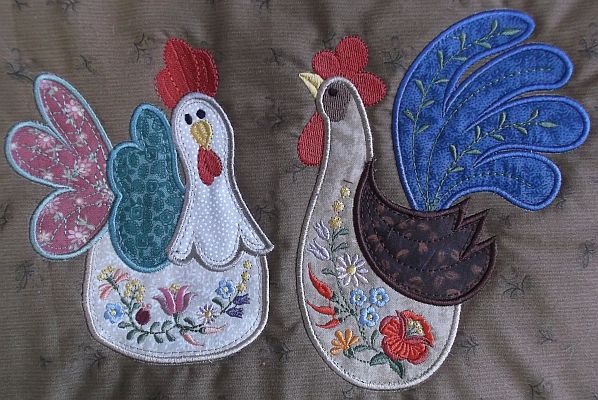 FOLK ART CHICKENS | OregonPatchWorks