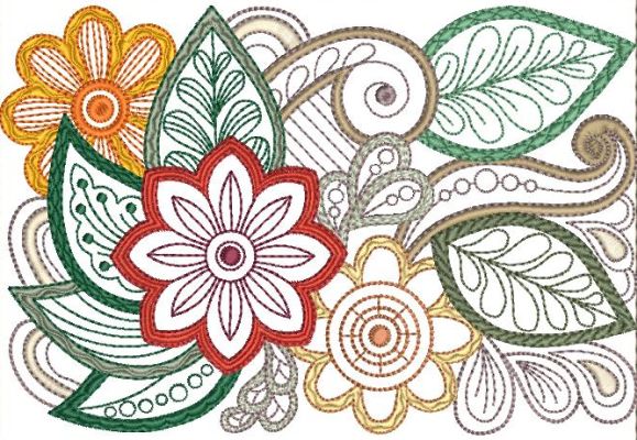 Fantasy Flower Applique | OregonPatchWorks