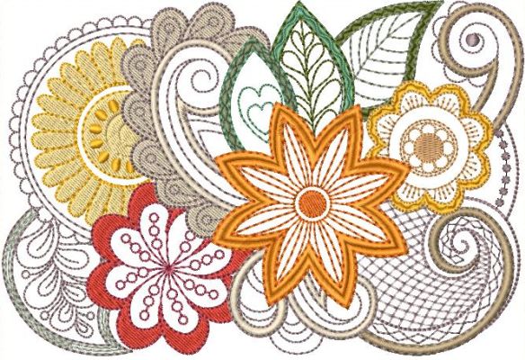 Fantasy Flower Applique | OregonPatchWorks