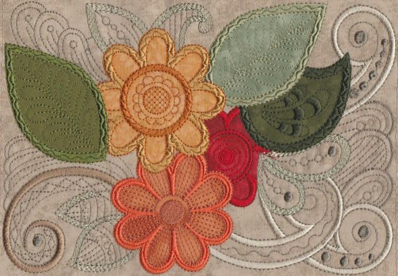 Fantasy Flower Applique | OregonPatchWorks