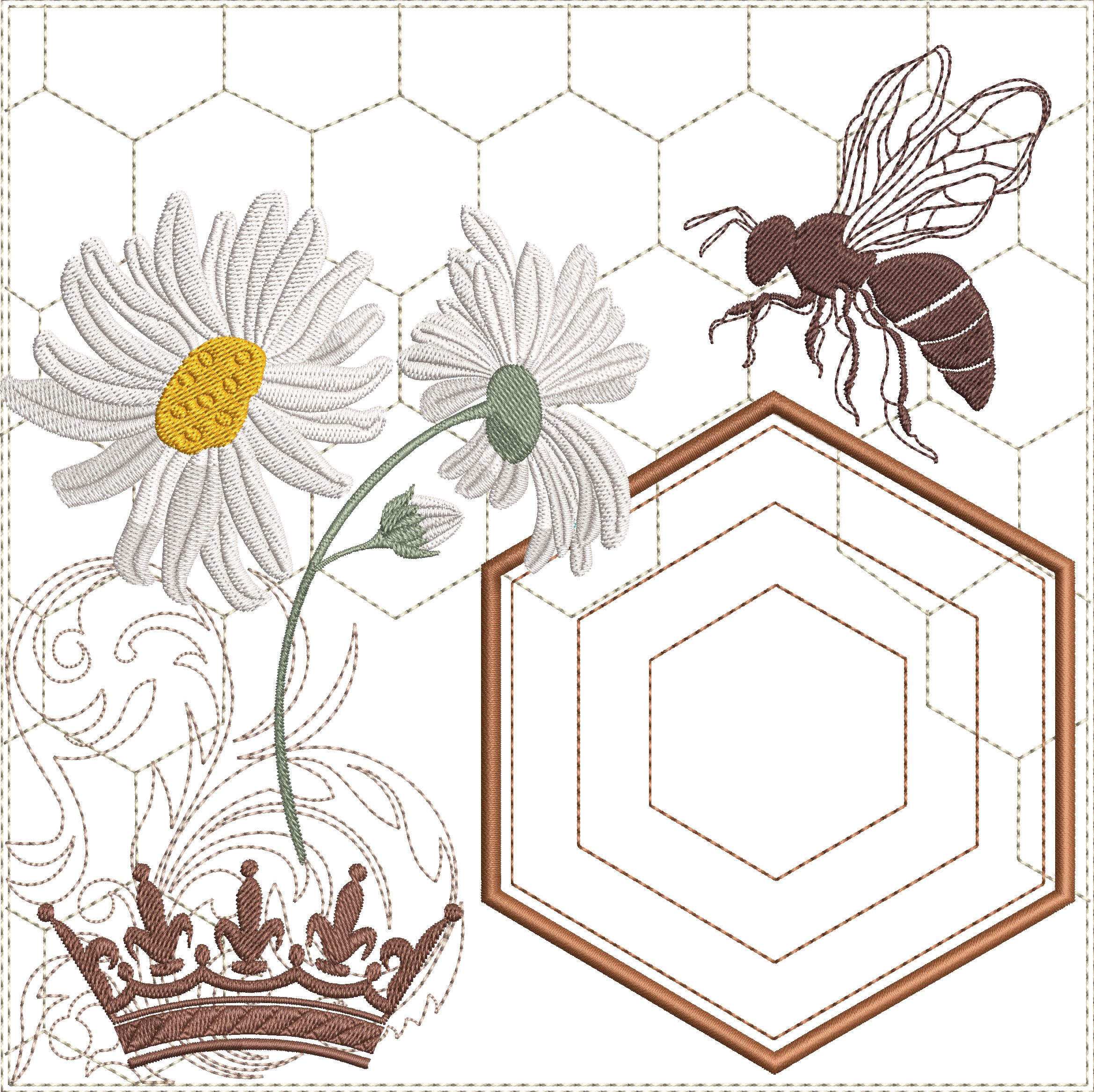 Honey Bee Blocks 8x8 Set2 | OregonPatchWorks