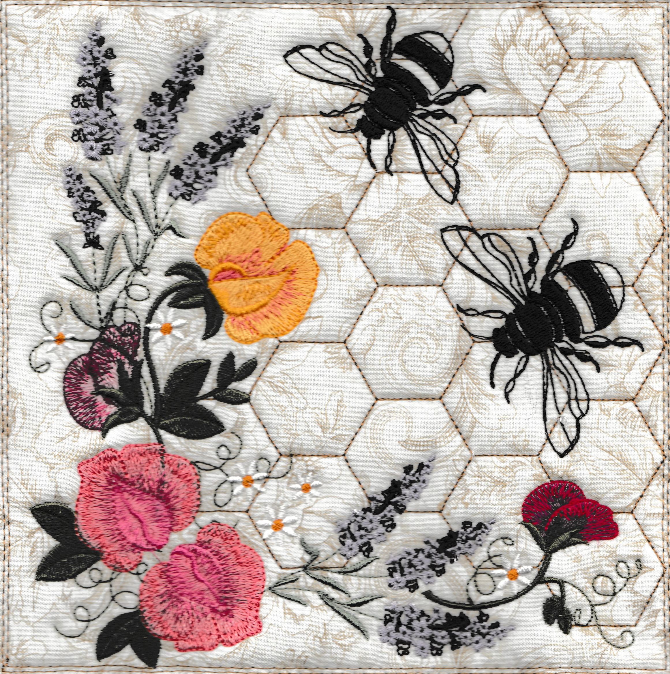 Bees and Flowers | OregonPatchWorks