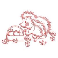 Redwork Hedgehog | OregonPatchWorks