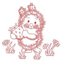 Redwork Hedgehog | OregonPatchWorks