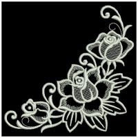 White Work Roses | OregonPatchWorks