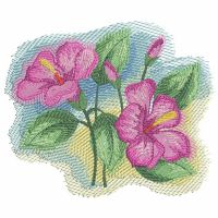 Watercolor Hibiscus | OregonPatchWorks