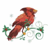 Watercolor Winter Cardinal | OregonPatchWorks