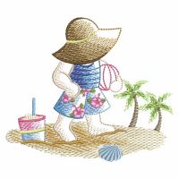 Sketched Sunbonnet At The Beach | OregonPatchWorks