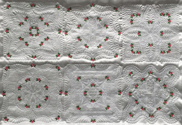 Trapunto Rose Quilt Block | OregonPatchWorks