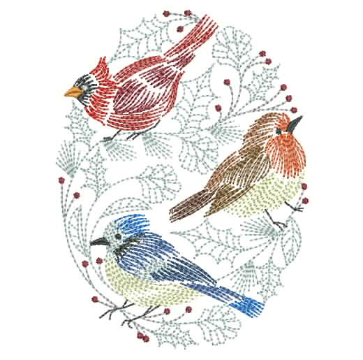 Vintage Winte Birds | OregonPatchWorks