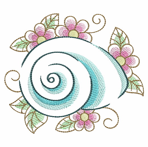 Floral Seashells | OregonPatchWorks