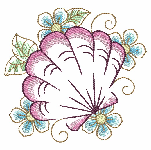 Floral Seashells | OregonPatchWorks