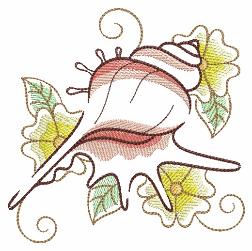 Floral Seashells | OregonPatchWorks