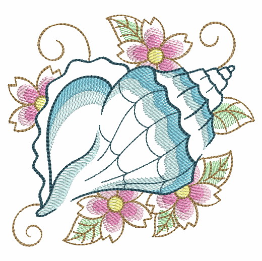 Floral Seashells | OregonPatchWorks