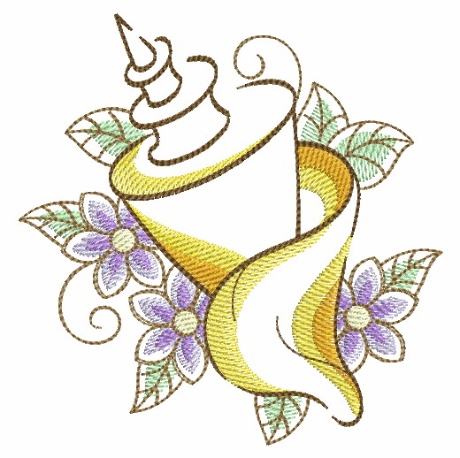 Floral Seashells | OregonPatchWorks