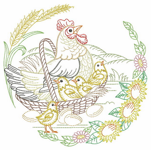 Vintage Chickens 4 | OregonPatchWorks