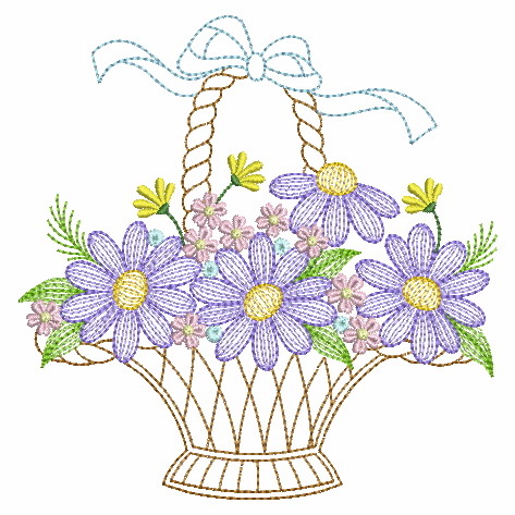 Vintage Floral Baskets 4 | OregonPatchWorks