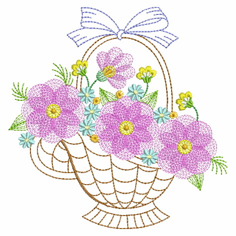 Vintage Floral Baskets 4 | OregonPatchWorks