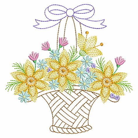 Vintage Floral Baskets 4 | OregonPatchWorks