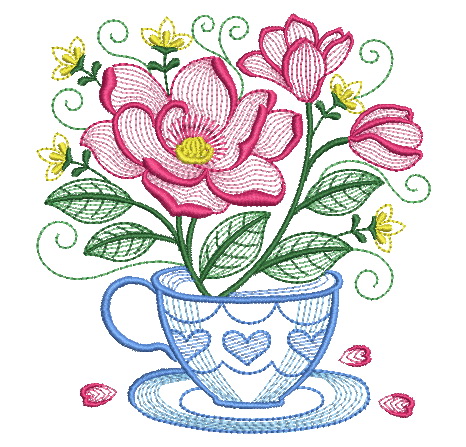 Teacup In Bloom 6 | OregonPatchWorks