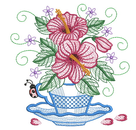 Teacup In Bloom 6 | OregonPatchWorks