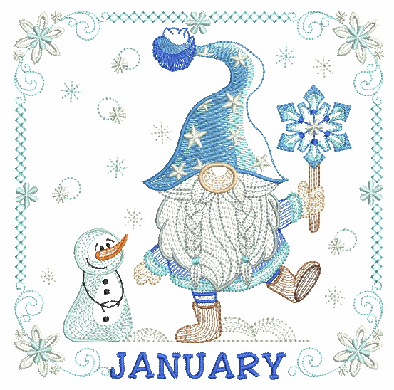 Months Of The Year Gnome | OregonPatchWorks