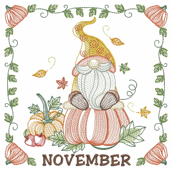 Months Of The Year Gnome | OregonPatchWorks