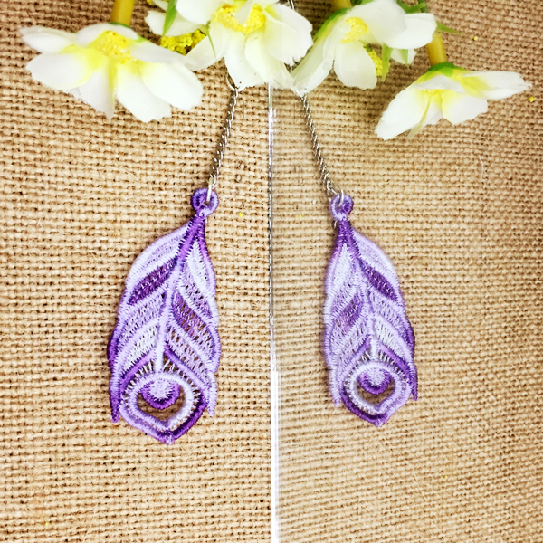 FSL Variegated Feather Earrings | OregonPatchWorks