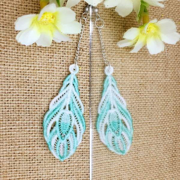 FSL Variegated Feather Earrings | OregonPatchWorks