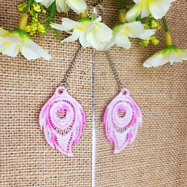 FSL Variegated Feather Earrings | OregonPatchWorks