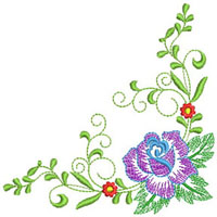 Heirloom Flower Corners 2 | OregonPatchWorks