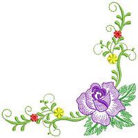 Heirloom Flower Corners 2 | OregonPatchWorks