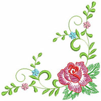 Heirloom Flower Corners 2 | OregonPatchWorks