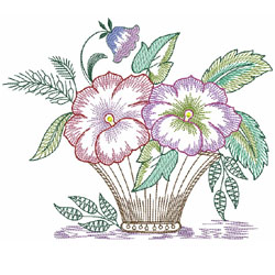 Floral Baskets Singles | OregonPatchWorks