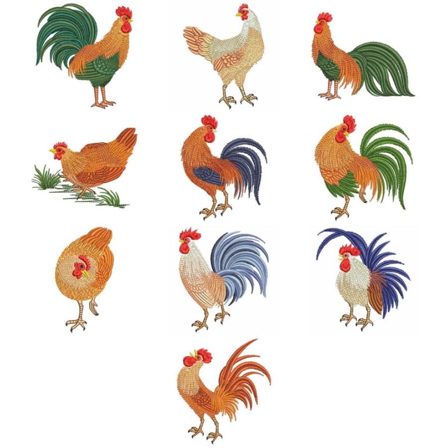 Rooster & Hen | OregonPatchWorks