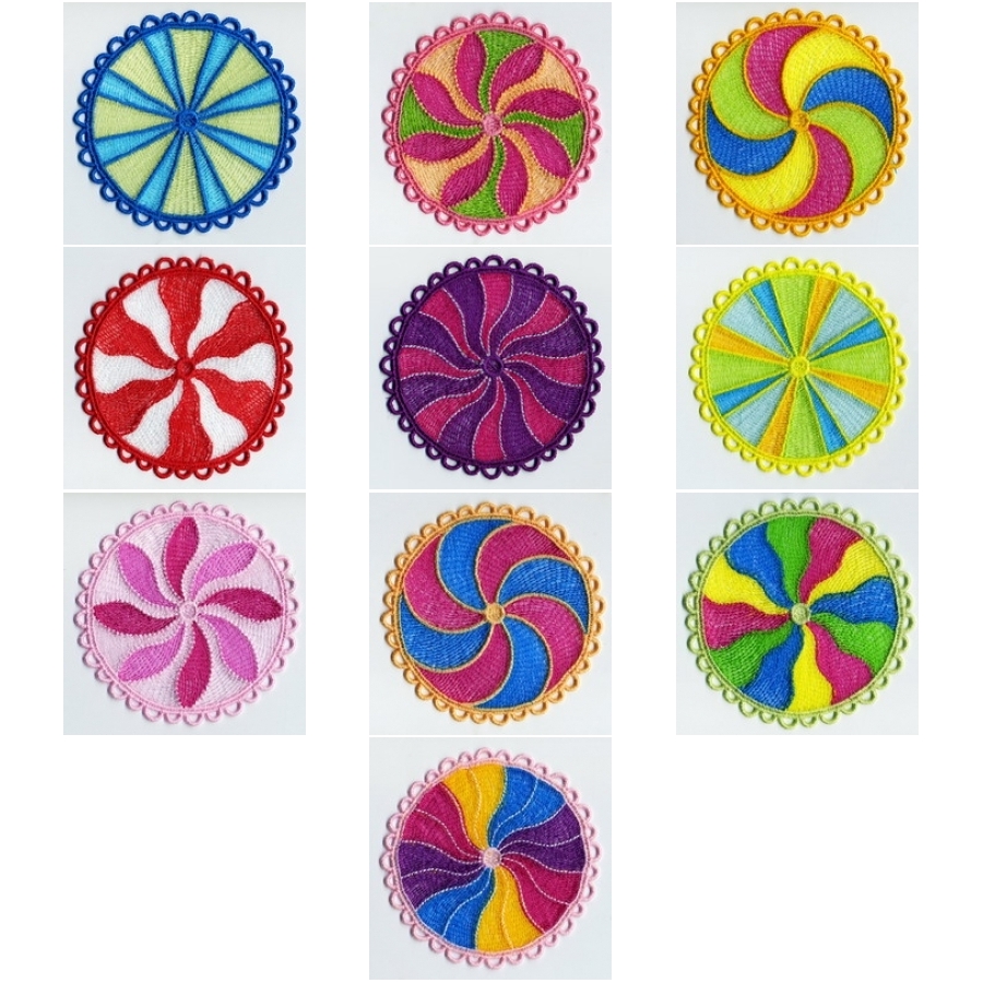 FSL Swirl Candy Coasters | OregonPatchWorks