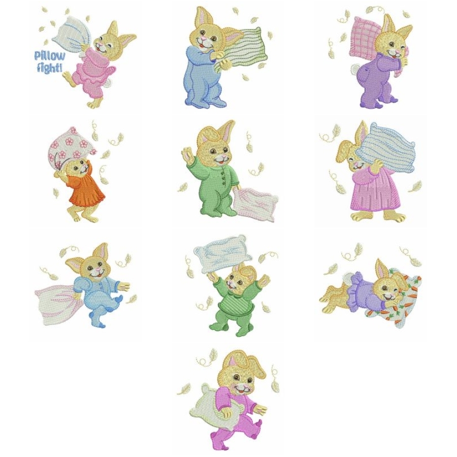 Bunny Pillowfight | OregonPatchWorks