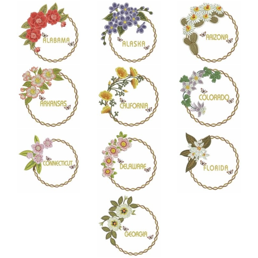 State Flowers 1 | OregonPatchWorks