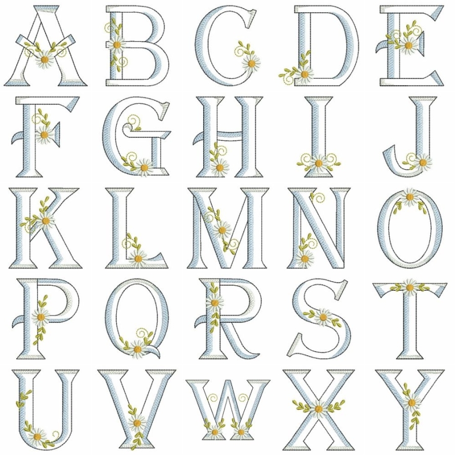 Daisy Alphabet | OregonPatchWorks
