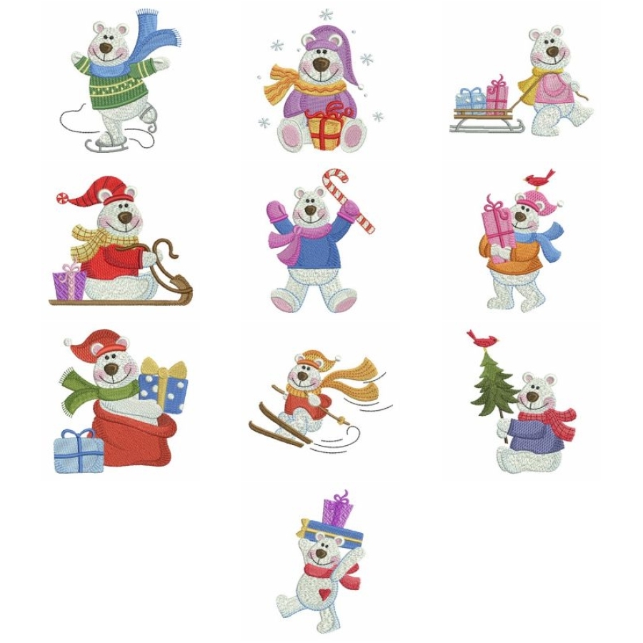 Christmas Polar Bear 2 | OregonPatchWorks