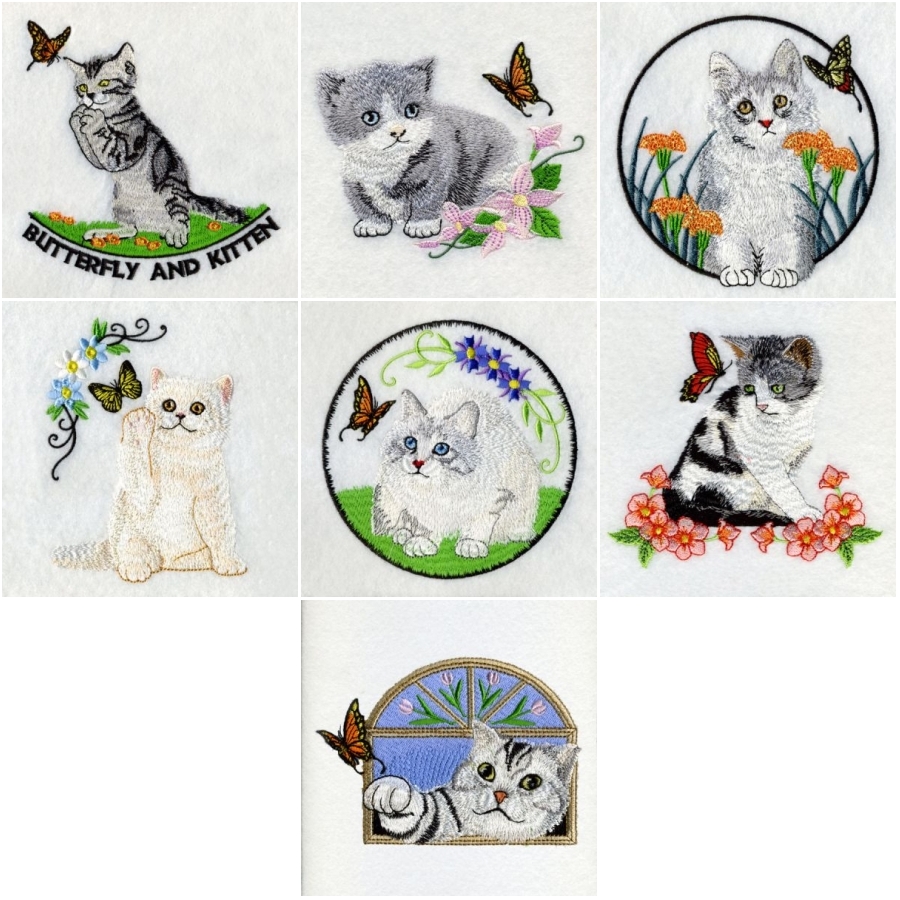 Butterfly And Kitten | OregonPatchWorks
